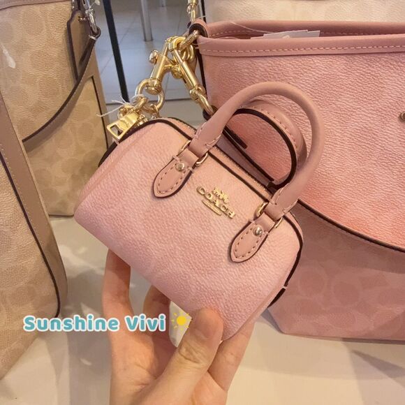 Coach | Bags | Nwt Coach Mini Rowan Bag Charm In Signature Canvas Cx68 ...